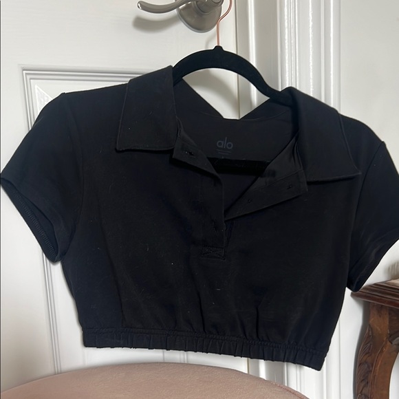 ALO Yoga | Tops | Alo Yoga Black Polo Shirt | Poshmark